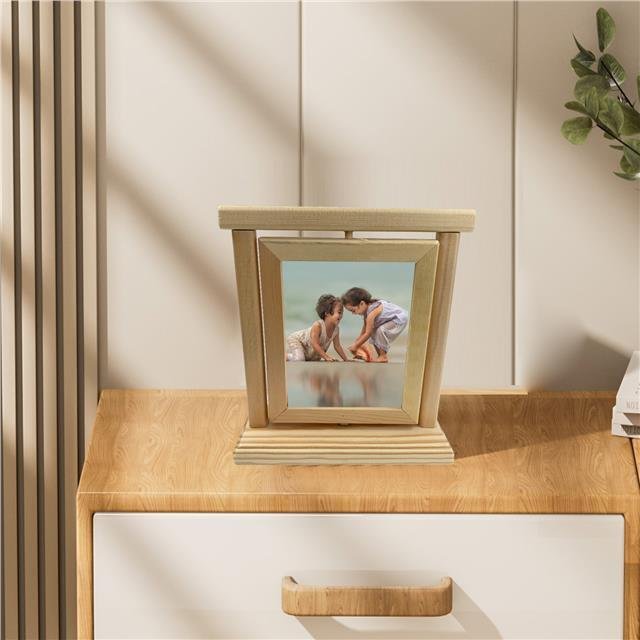 Bamboo Rotating Photo Frame - Printmax