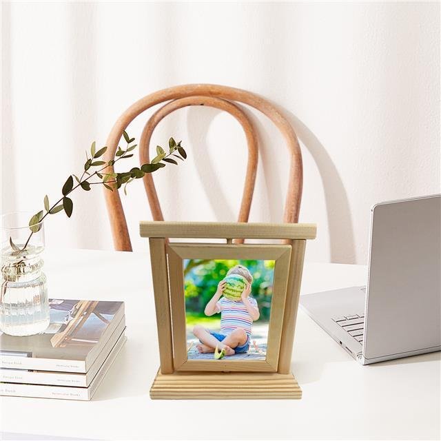 Bamboo Rotating Photo Frame - Printmax